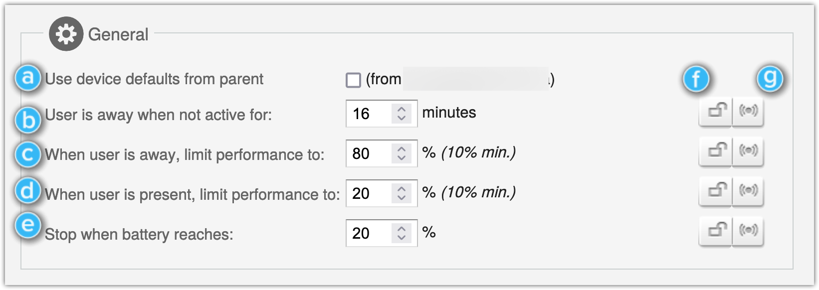 Organizations - Device Backup Defaults - General settings reference – Documentation
