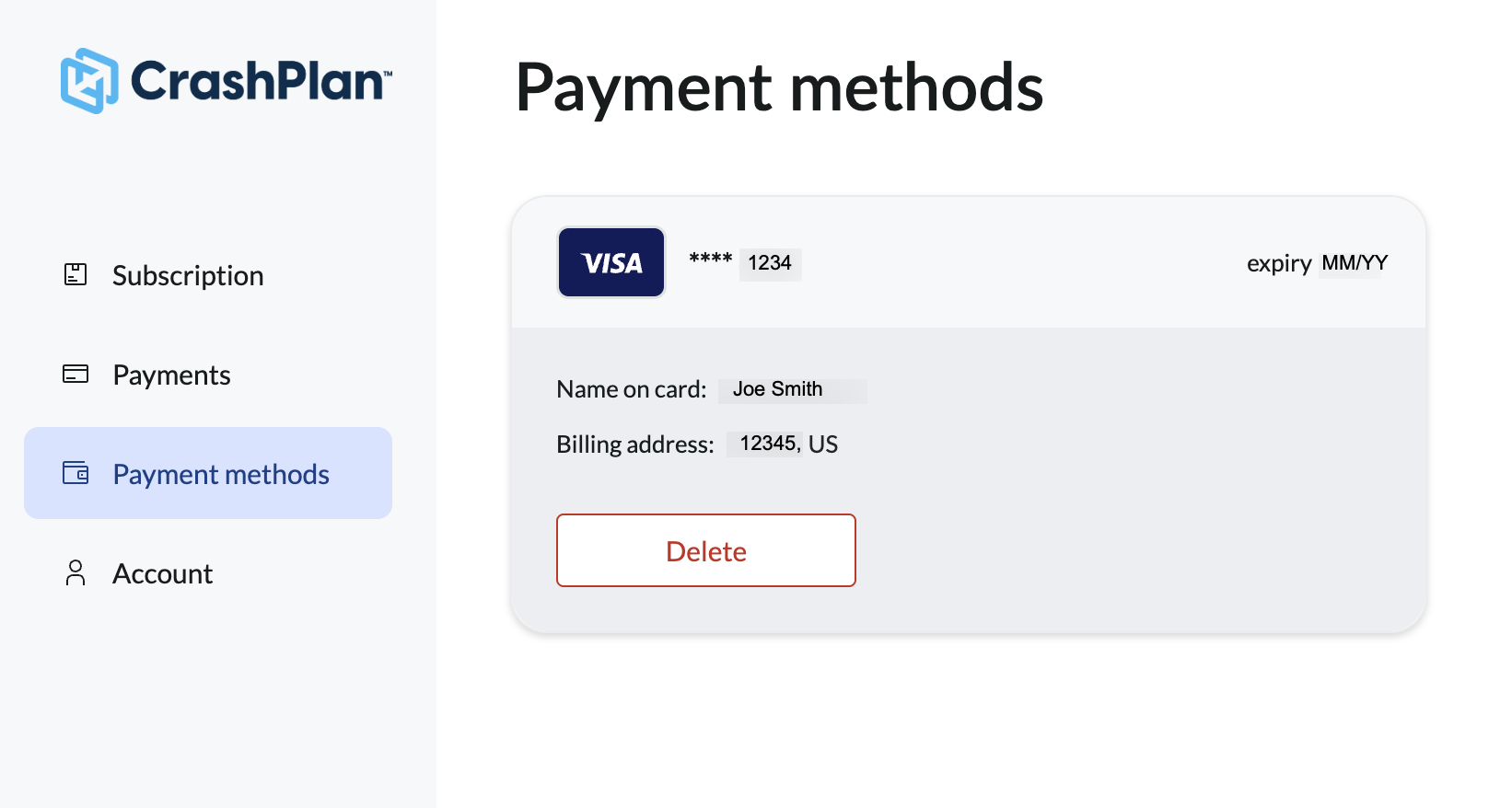 View or change your CrashPlan billing information – CrashPlan Help Center