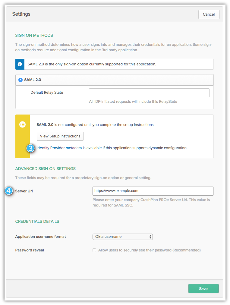 Configure Okta for SSO in your CrashPlan cloud environment – Documentation